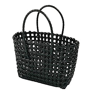 Straw Tote Bag Simply Hollow Woven Bohemian Handbag Large Beach Shopping Basket Bag
