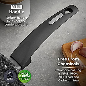 Tower Cerastone Forged Aluminium Frying Pan with Easy Clean Non-Stick Ceramic Coating, 28 cm, Graphite