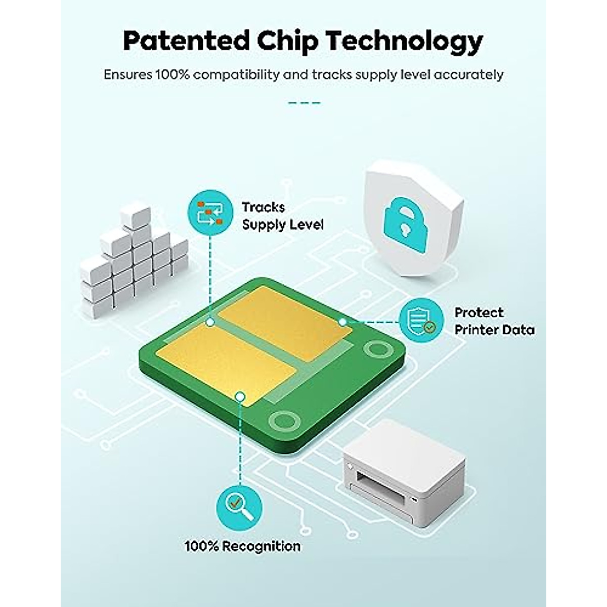 TESEN 069 Compatible Toner Cartridge Replacement for Canon CRG-069 069 Toner Cartridge Using with Canon Imageclass LBP674Cdw MF753Cdw MF751Cdw Printer 4-Pack