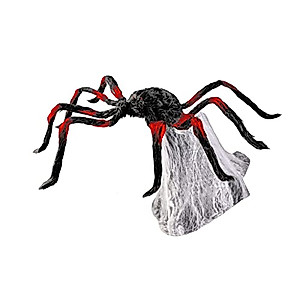 Spirit Halloween LED Red and Black Jumping Spider Animatronic | Halloween Décor | Horror Décor | 21 Inches | Moving Prop