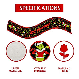 FARMNALL Linen Red Christmas Table Runner Merry Christmas Tablecloth Christmas Xmas Buffalo Plaid Check Winter Holiday Home Kitchen Dining Room 13x90 Inch