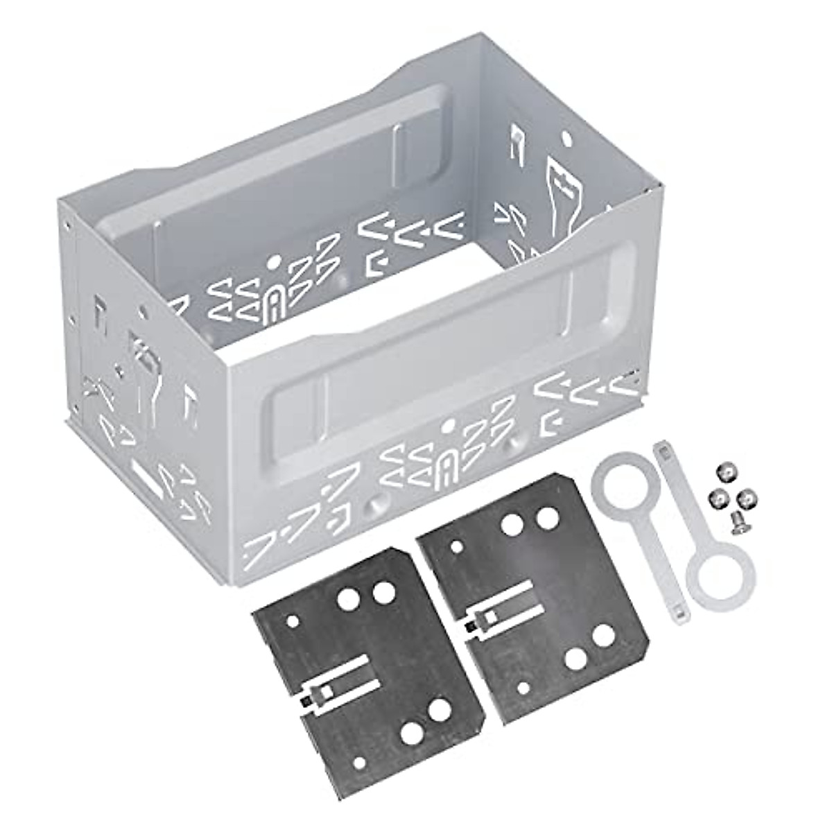 2 Din Universal Radio Frame Aluminum Alloy Stereo Audio Installation Fascia Fit for B5/MK3/MK4 for vehicle-receiver-universal-mounting-kits