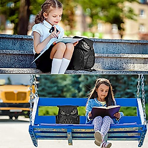 PRETYZOOM Owl Shaped Backpack Goth Purse PU Leather Backpack Fashionable Women Backpack Travel School Backpack Casual Backpack Owl Gifts for Women Gothic Purse School Backpacks for Teenagers