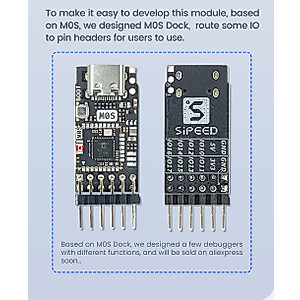 youyeetoo Sipeed M0S Dock tinyML RISC-V BL616 wireless Wifi6 Module development board,TinyMaix, IOT module, support BT 5.2 and zigbee (Bundle A)