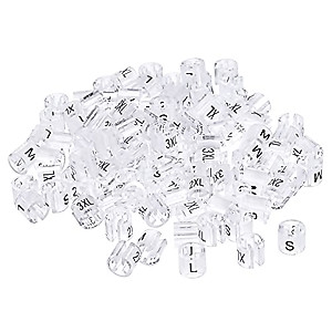 MECCANIXITY Clothes Hanger Marker 6 Size Fit 3.5mm Rod for Garment Color Coding Clear Count 180