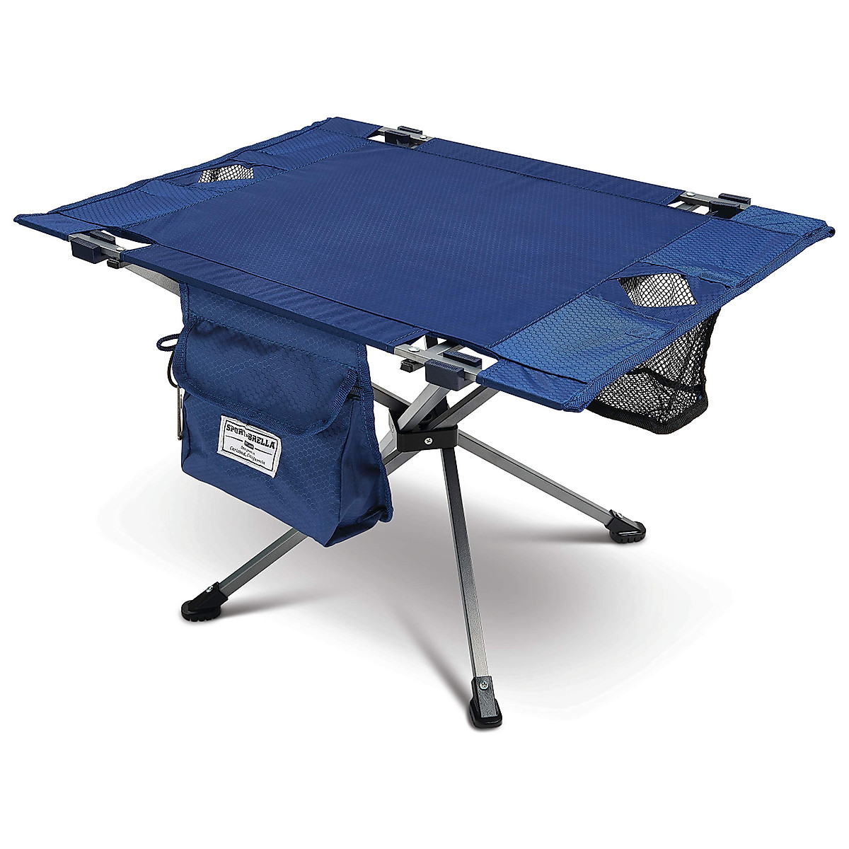 Sport-Brella SunSoul Portable Folding Table for Outdoor Camping, Picnics, Tailgates, and Beach Navy