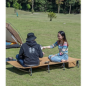 iClimb 1 Anti-Sinking Folding Chair and 1 Super Easy Assemble Cot and 1 3M Thinsulate Insulation Warm Sleeping Bag Bundle, Ultralight Compact for Adults Outdoor Backpacking Camping Glamping