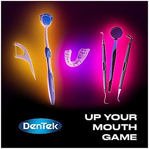 DenTek Cross Flosser Plaque Control Floss Picks, X-Shaped Floss, 75 Count, (Pack of 4)