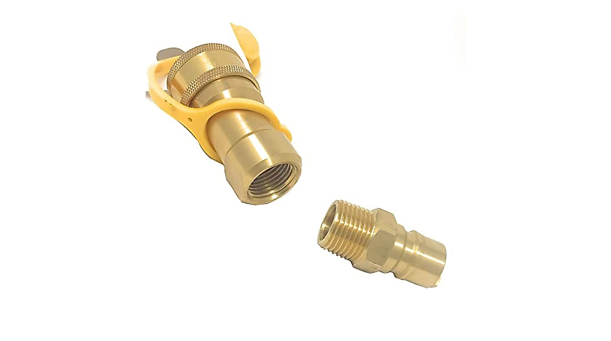 1/2" QDD Gas Connector & Male Plug - Solid Brass
