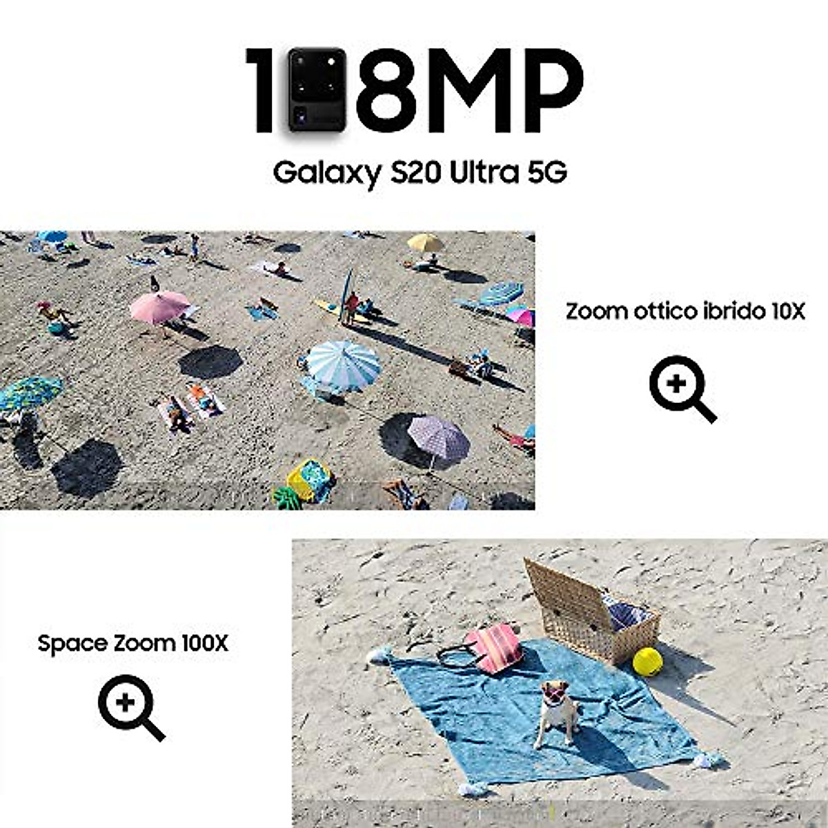 Samsung S20 Ultra 5G Factory Unlocked SM-G988U1 Cosmic Black 128GB - US Warranty (Renewed)