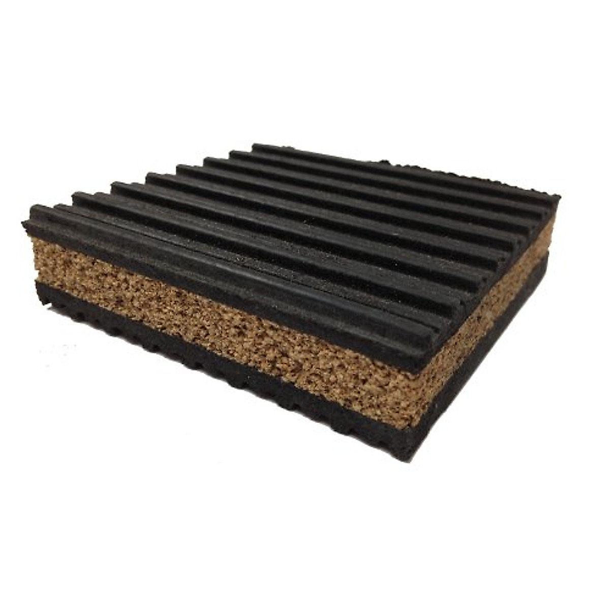 4 Pack of Anti Vibration Pads 4" x 4" x 7/8" Rubber/Cork Vibration isolation pads