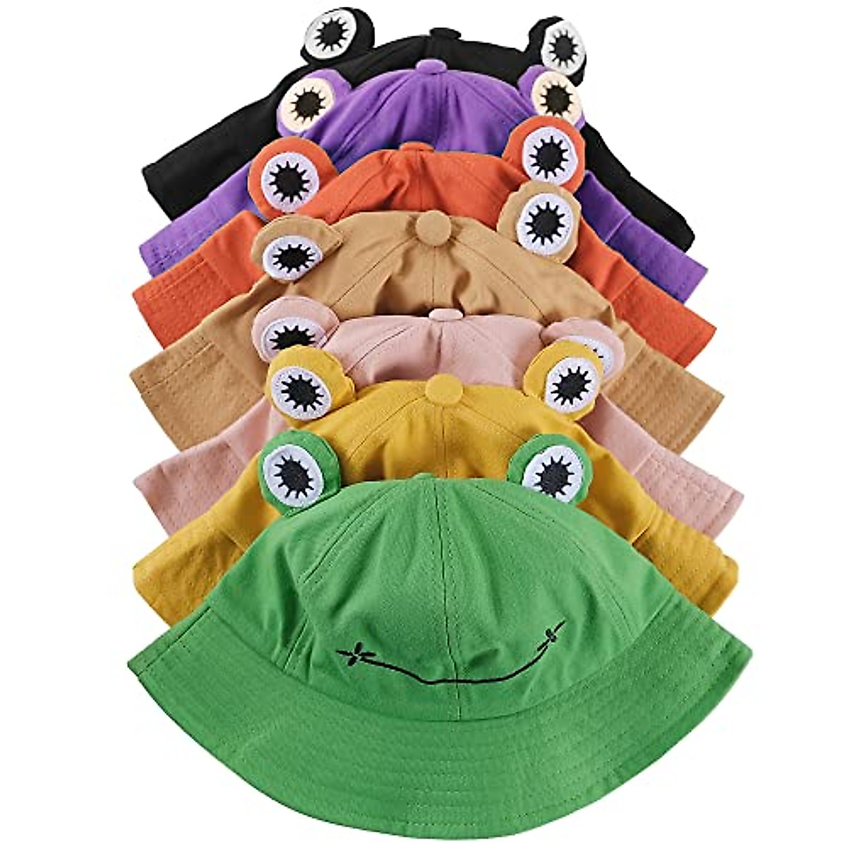 SAOROPEB Frog Hat for Adult Teens, Cute Bucket Hat, Cotton Funny Fisherman Men Women Green