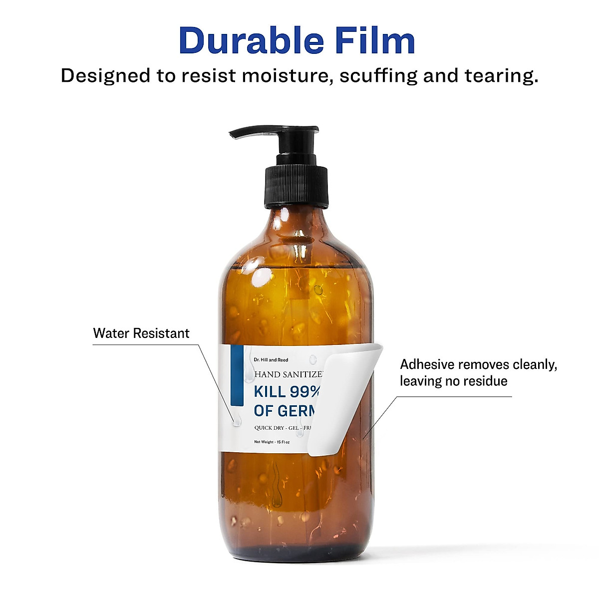 Avery Durable Removable Rectangle Labels with Sure Feed Technology, 2" x 3.5", Matte White Film, Water-Resistant, Print-to-The-Edge, Laser/Pigment-Based Inkjet Printable, 120 Removable Labels Total