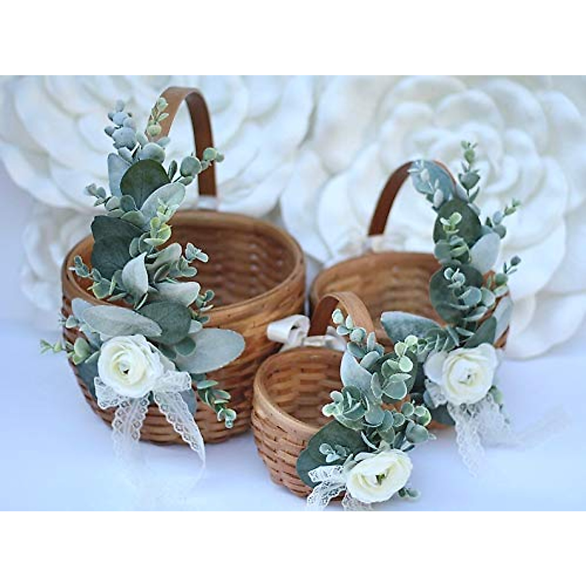 Willow Basket, Flower Girl Basket, Willow Flower Basket, Rustic Flower Girl Baskets, Decorated Basket, Wood Wedding Baskets, Flower Baskets (Pillow Personalized)