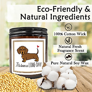 HIWX It's Been a Long Day Wiener Dog Scented Candle, Dachshund Gifts, Dachshund Dog Christmas Candles Gifts For Women Friends Men, Dachshund Wiener Dog Soy Candles For Home Dog Mom Scented 8oz Holders