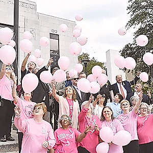 HUAXUS Pink Balloons - 100pcs Pastel Light Pink Latex Balloons Different Sizes 18/12/10/5 Inch for Valentines Day Baby Shower Wedding Birthday Party Decorations