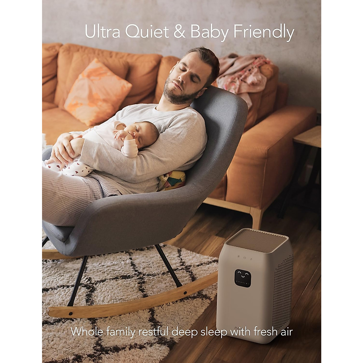 Nooie WiFi Air Purifier,H13 HEPA Filter Remove 99.97% Dust, Pollen, Smoke up to 538 Sq.Ft. For Pets Allergies,Baby friendly Air Purifier With Ultra Low Noise Sleep