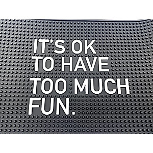 It's Ok to Have Too Much Fun 17.7" x 11.8" Funny Bar Spill Mat Rail Countertop Accessory Home Pub Decor Slip Resistant Durable Thick Covering for Craft Brewery Kitchen Cafe and Restaurant Accessory