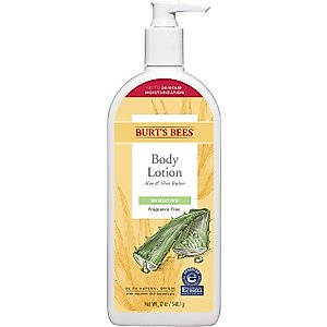 Burt's Bees Body Lotion for Sensitive Skin with Aloe & Shea Butter, 12 Oz (Package May Vary)