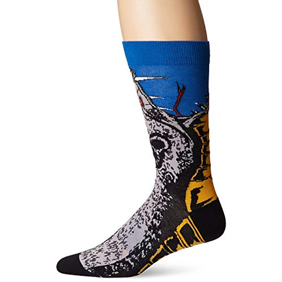 K. Bell Men's Animal Novelty Crew Socks, Blue (Cabra Snake), Shoe Size: 6-12