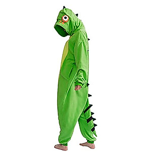 ofodoing Adult Lizard Onesie Animal One-piece Pajamas Cosplay Homewear Sleepwear Jumpsuit Costume for Women Men