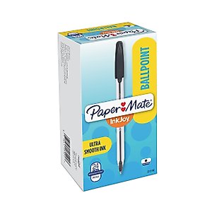 Paper Mate 2013158 InkJoy 50ST Ballpoint Pens, Ultra Smooth Ink, Reliable and Fluid 1.0mm Medium Tip, Pack of 24, Black