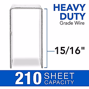 Swingline Staples, Heavy Duty, 15/16" Length, 210 Sheet Capacity, 100/Strip, 1000/Box, 1 Pack (35320) - Silver