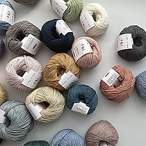 SHIKE Sprout,100% Long-Staple Cotton Yarn,3 Skeins Soft Baby Fingering Weight for Crochet&Knitting Yarn,Per Skein 50g/162yards (Phantom Grey)