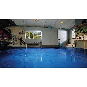 Rust-Oleum 299745 Rocksolid Metallic Garage Floor Coating, 2.5 Quarts (Pack of 1), Brilliant Blue, 128 Fl Oz