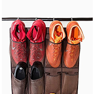 Roomganize Large Shoe Organizer, Sneaker Rack, for Men's Big Shoes (Bison Brown)