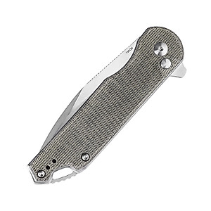 Kizer Assassin(XL) EDC Knife 154CM Steel, Micarta Handle Pocket Knife Flipper Opener Folding Knives V4549C1