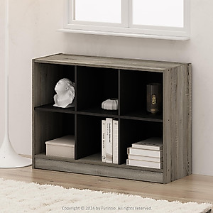 Furinno Basic 3x2 Cube Organizer Shelf Storage, Bookcase, French Oak