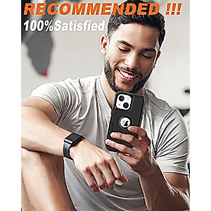 RonShieh Defender Case for iPhone 14 with Holster Belt Clip: [2pcs Screen Protectors + Camera Lens Protector] Heavy Duty Protective Shockproof Rugged Hard Phone Cover for Men, Black