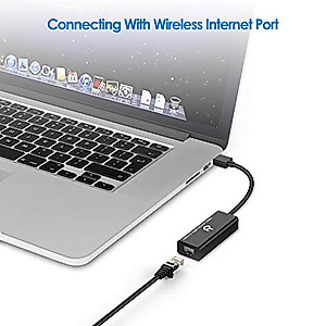 Rankie USB Network Adapter, USB 3.0 to RJ45 Gigabit Ethernet Internet Adapter (Black)