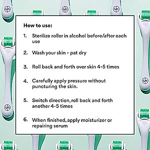 Sdara Skincare Derma Roller for Face, Face Roller for Hair Growth & Beard Growth, Micro Derma Skincare Tool For Women and Men - 1 Pack