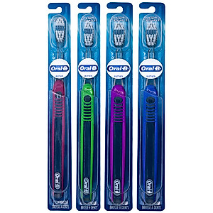 Oral-B Indicator Flat Trim Toothbrush, 30 Soft (Colors Vary) - Pack of 3