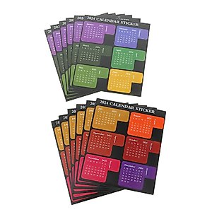 12 Sheets 2024 Index Stickers Colorful Decor Notebook Tabs Paper Sticky Page Markers Sticky Tabs Convenient Calendar Sticker Portable Bookmark Office Notebook Calendar