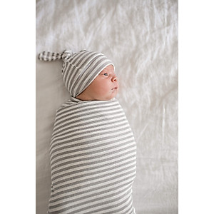 Baby Beanie Hat Top Knot Stretchy Soft"Everest" by Copper Pearl