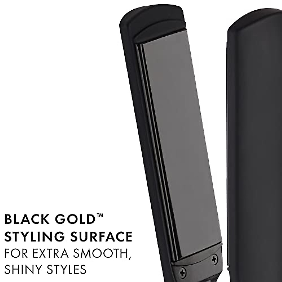 Hot Tools Pro Artist Black Gold Flat Iron | Long Lasting, Extra Smooth Styles (1-1/4 in)