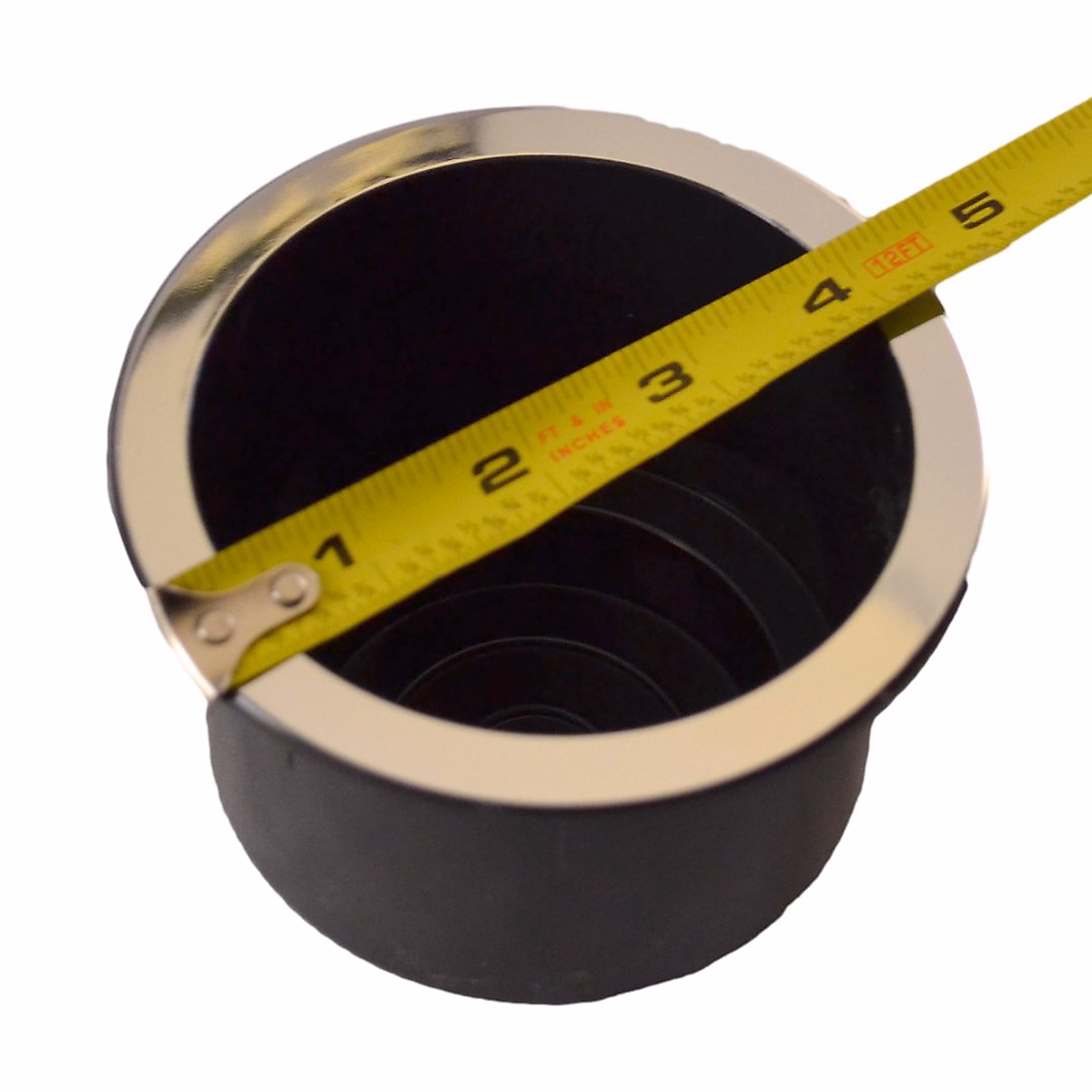 FR Replacement Cup Holder for Sofa Sectional Couch, Chrome Lip, 4.31" Diameter