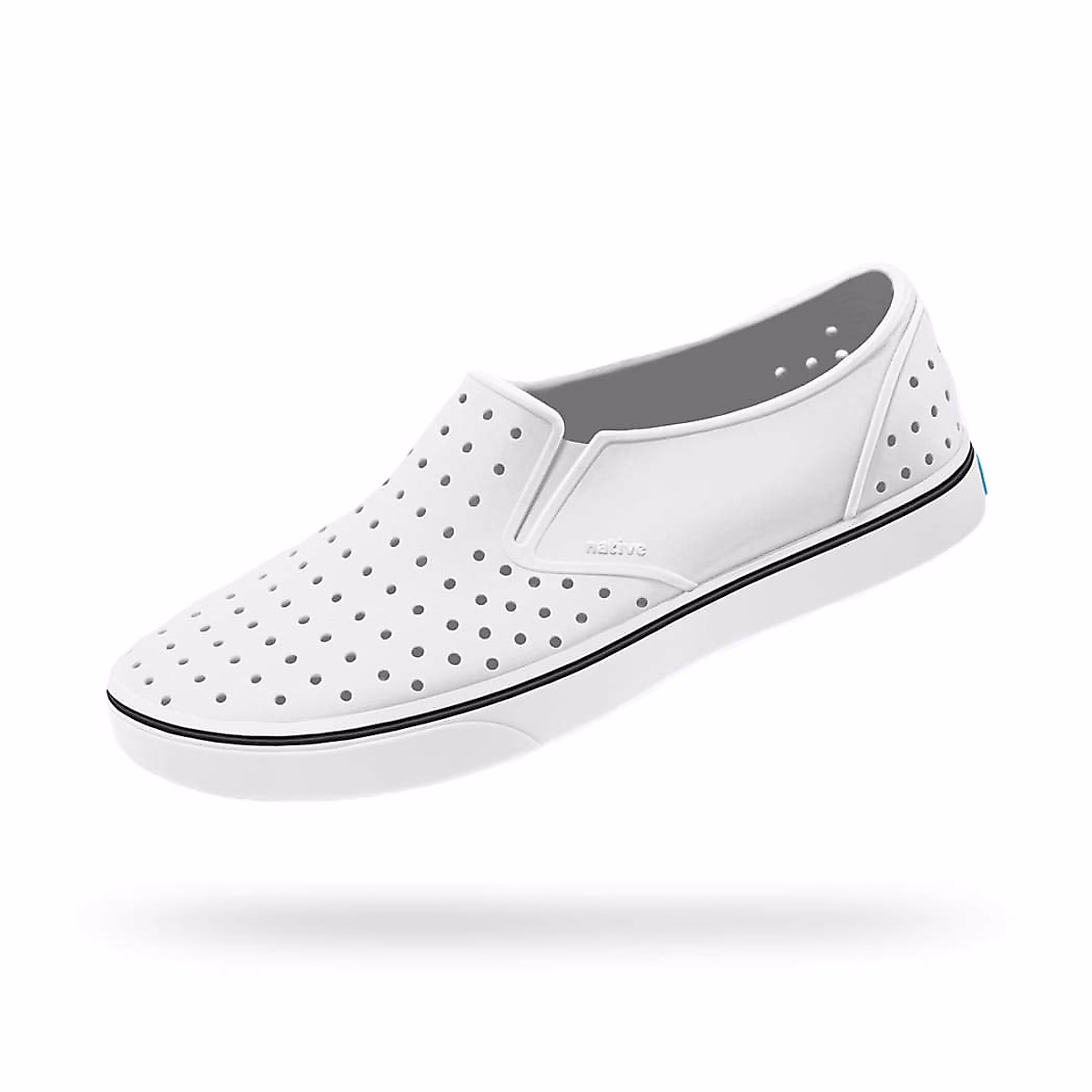 Native Shoes, Miles, Adult Shoe, Shell White/Shell White, 10 M US Women/8 M US Men