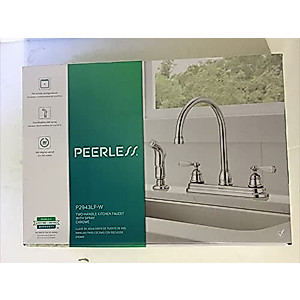 Peerless Two Handle Deck Mount Kitchen Faucet in Chrome| 360 Degree spout Swivel| Ceramic disc