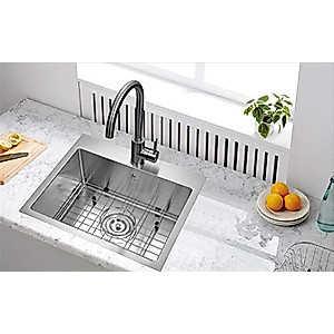 Starstar 19.75 x 16.75 inch Drop-in Topmount 304 Stainless Steel Single Bowl Bar/Kitchen/Laundry/Yard/Office Sink (With Grid)