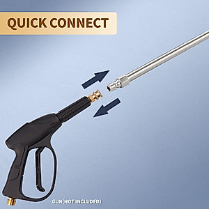 FENG PAI Pressure Washer Extension Wand - 60" Pressure Washer Wands wit Replacement Wand, 1/4" Quick Connect Power Washer Lance, 4000 PSI