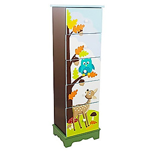 Fantasy Fields - Enchanted Woodland Hand Crafted Kids Storage Cabinet with 5 Drawers