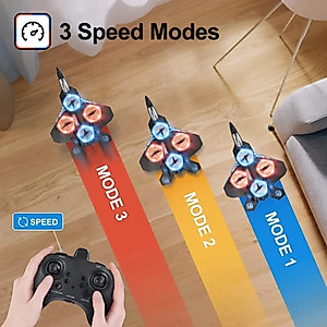 AUGARDEN V17 Jet Fighter Stunt RC Plane 2024 New 2.4GHz Remote Control Airplane with 2 Batteries, 360° Drop-Resistant Stunt Spin Remote & Light RC Airplane for Kids Boys