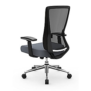 Realspace® Levari Mesh/Vegan Leather Mid-Back Task Chair, Gray/Black