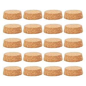 Housoutil 25Pcs Wine Bottle Cork Stoppers Sealing Covers Soft Wood Corks Large Wooden Tapered Cork Plugs Replacement for Wine Beer Bottle Crafts （ 5.3cm*4.7cm*1.7cm）
