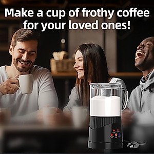 Chefavor Milk Frother Electric,4 in 1 Milk Frother and Steamer,14OZ Warm and Cold Foam Maker,Milk Warmer for Coffee,Cappuccinos,Macchiato