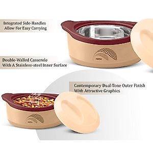 Milton New Marvel 1500 Inner Steel Casserole, 1240 ml, Brown